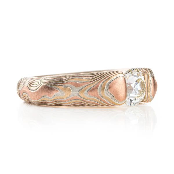 Mokume Gane Engagement Ring