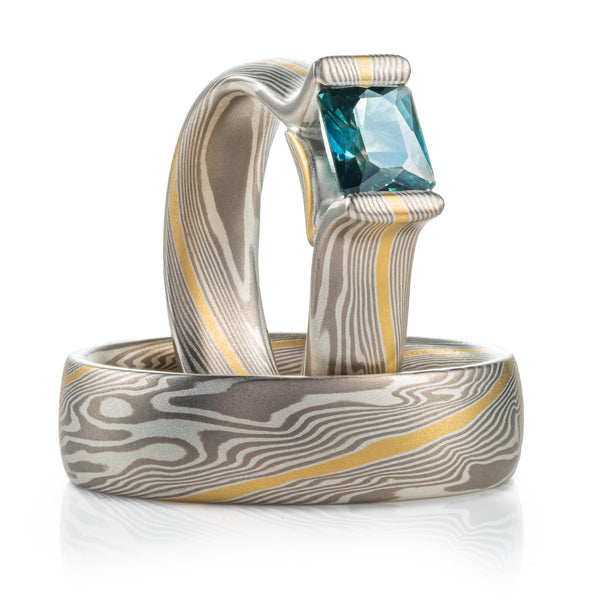 Mokume Gane Engagement Ring