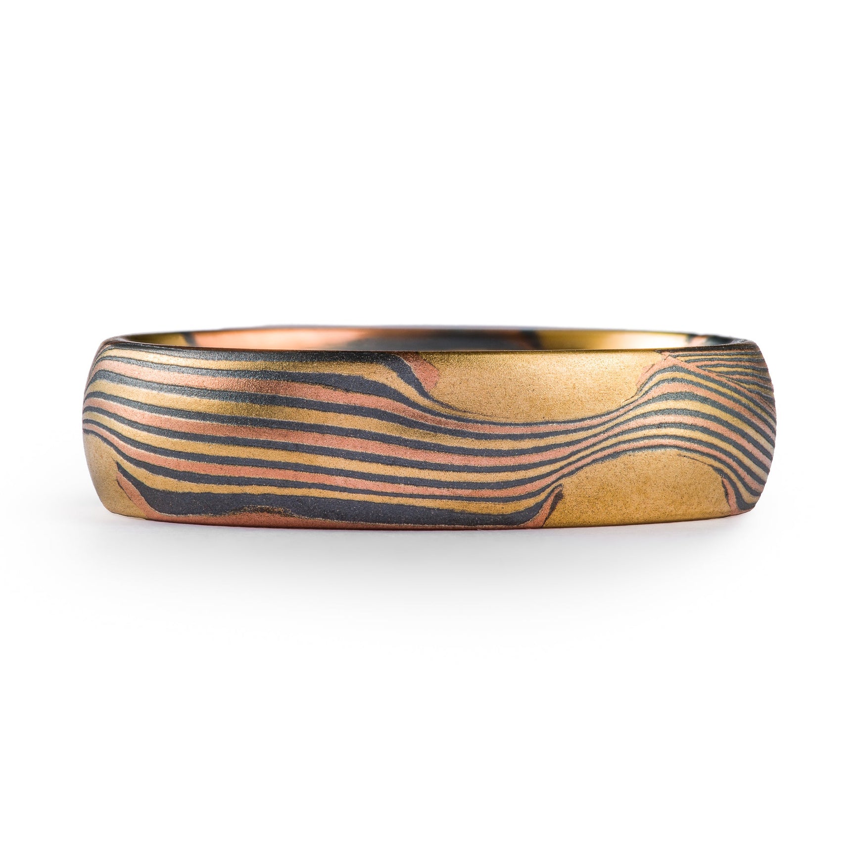 Earthy Flow Pattern Ring with Solid Knots in Fire Palette – Susan Freda ...