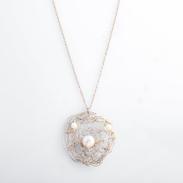 Spun Freshwater Pearl Pendant – Susan Freda Studios