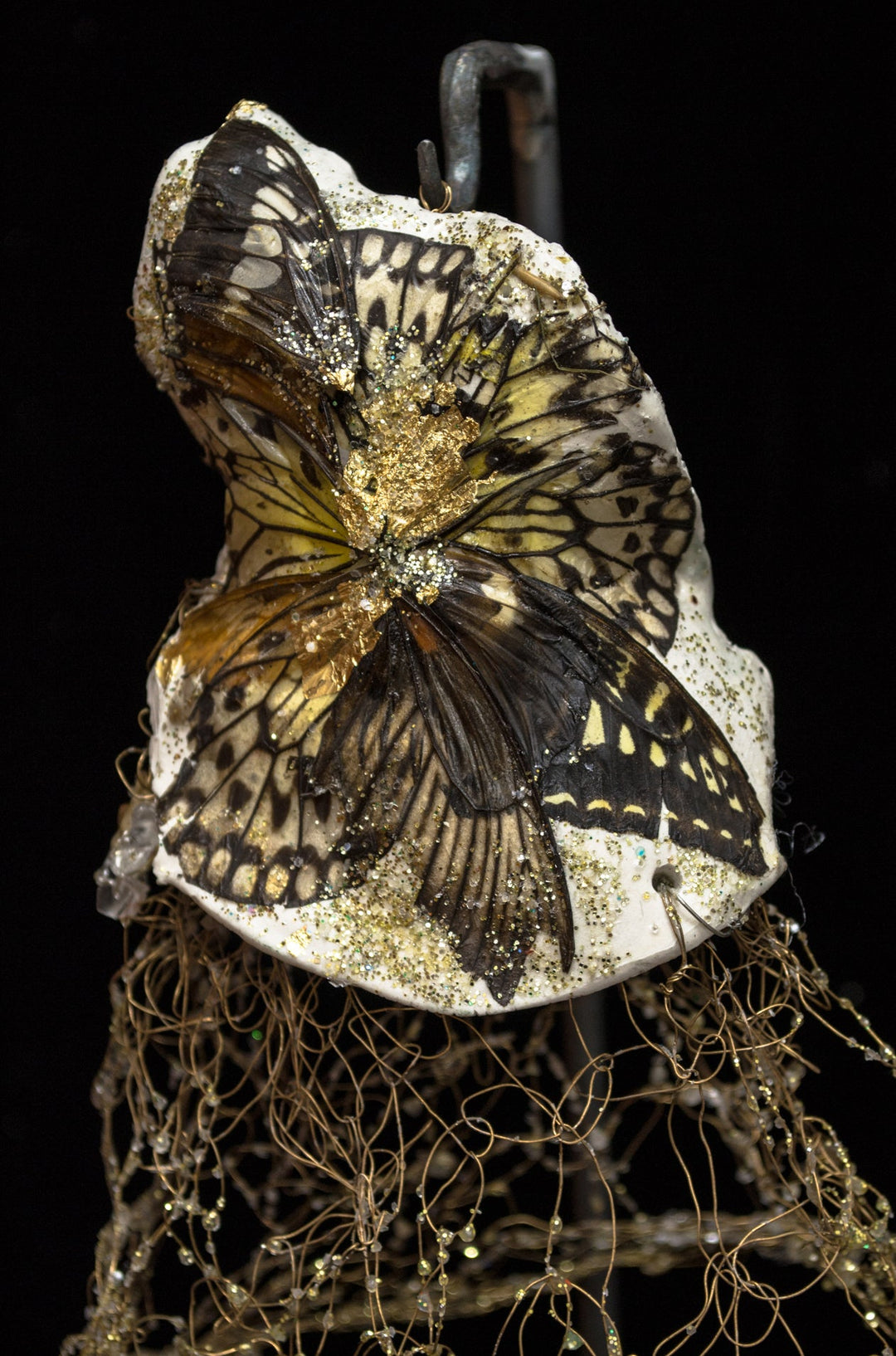 Butterfly Wing Gold Wire Dress Sculpture ~ Ala Stellans (Starry Wing) – Susan Freda Studios
