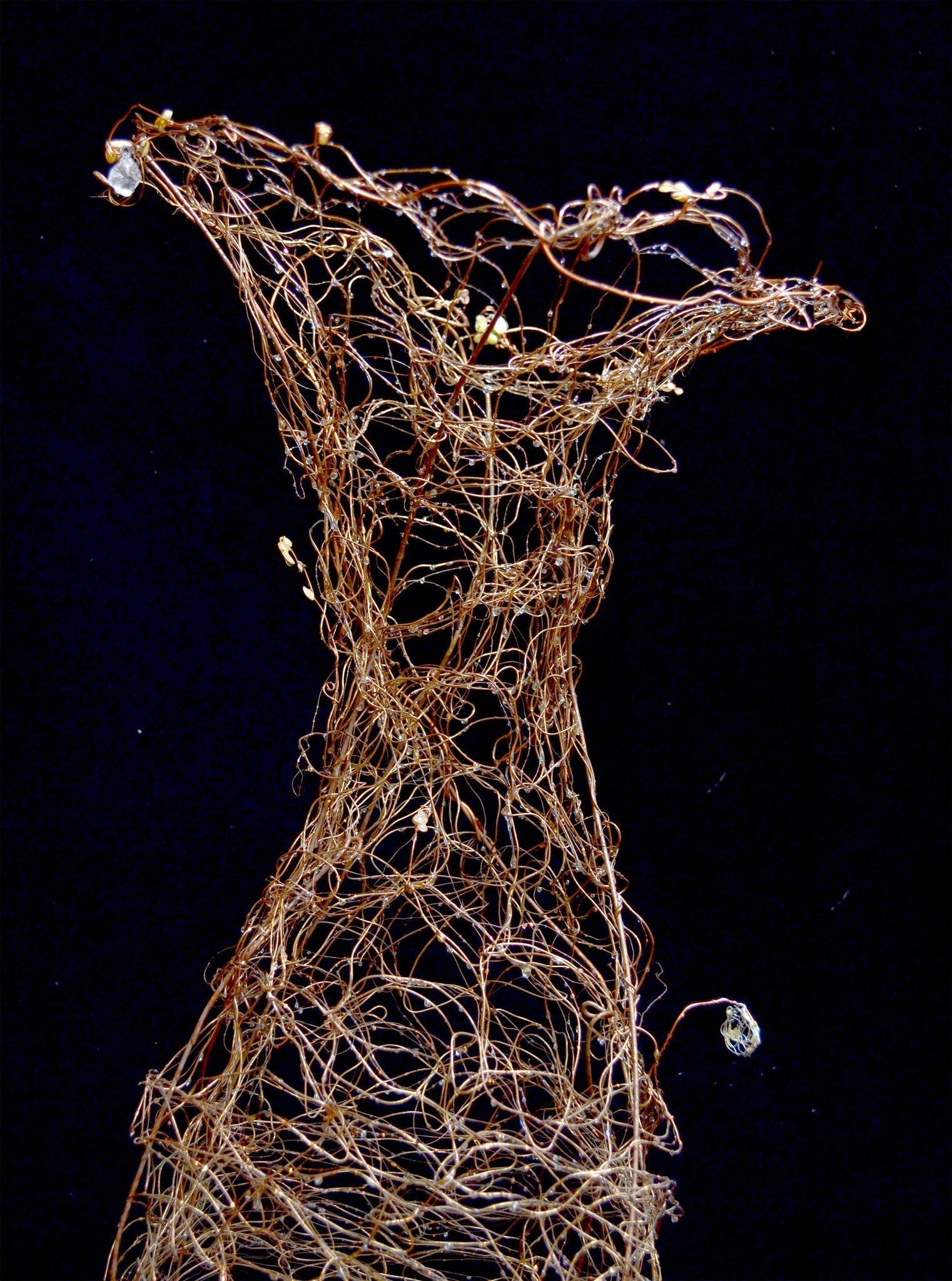 Woven Wire Copper Vase Sculpture ~ Vessel 5 – Susan Freda Studios