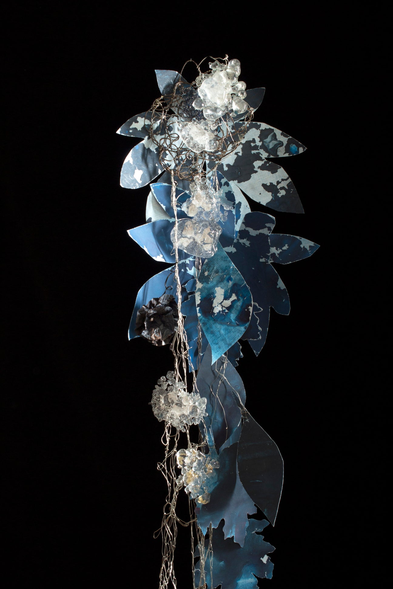 Mixed Media Hanging Sculpture ~ Hyalus Frons (Glass Foliage) – Susan ...