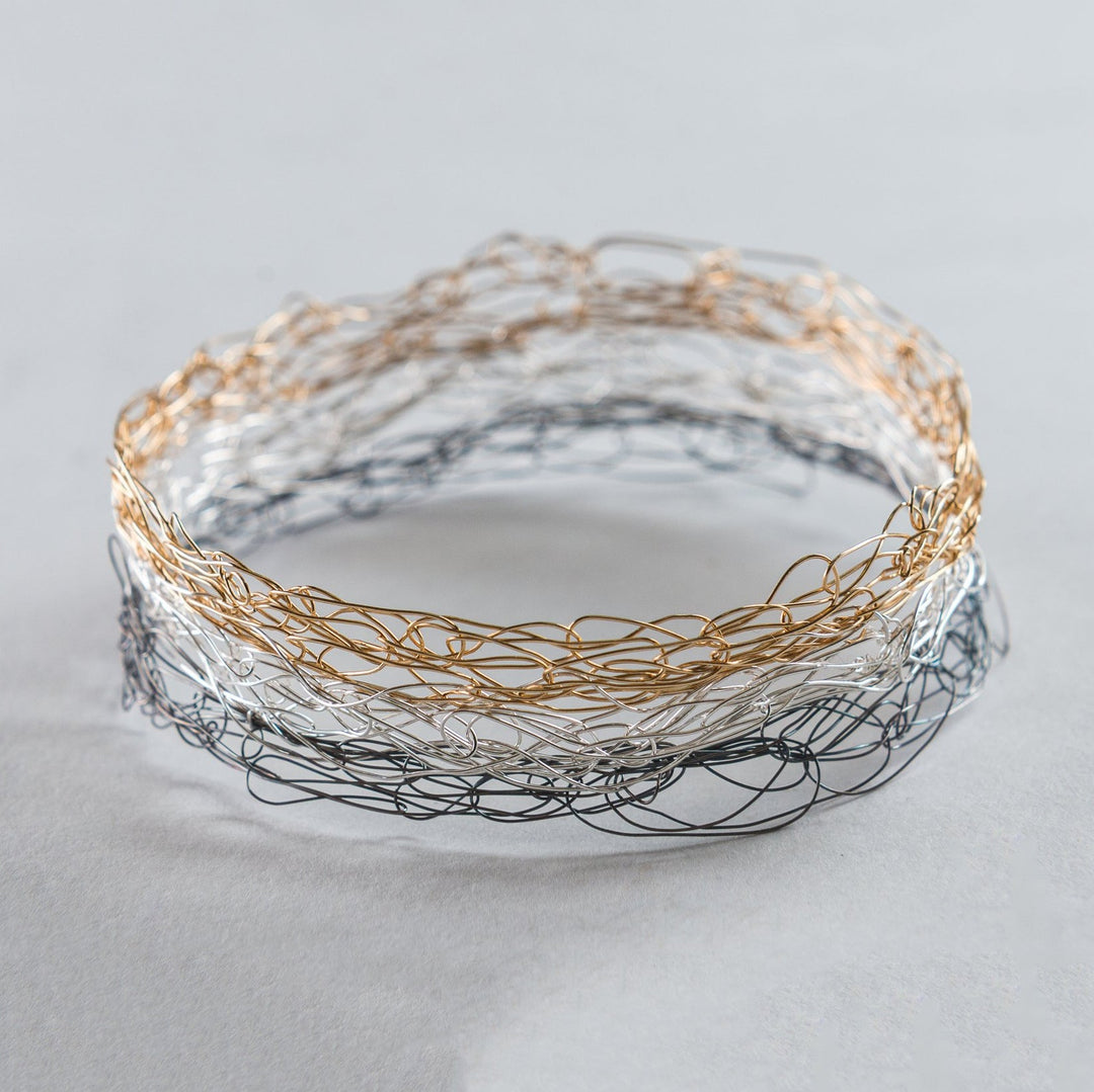 Thin Neapolitan Spun Bangle – Susan Freda Studios